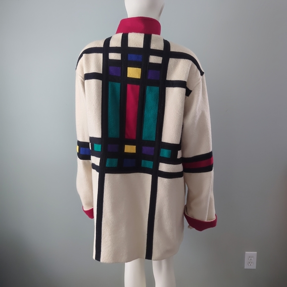 Vintage | Jackets & Coats | Vintage 8s Steve Evans Mondrian Rainbow ...